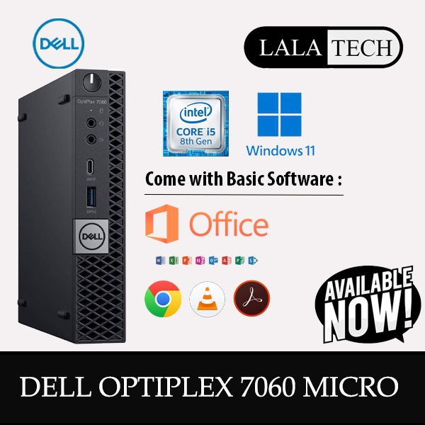DELL OPTIPLEX 7060 MICRO PC DESKTOP I5-8500T 8GB 16GB RAM / 120GB 240GB ...