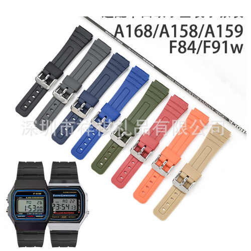 Black rubber strap, men's and women's silicone strap, student ...