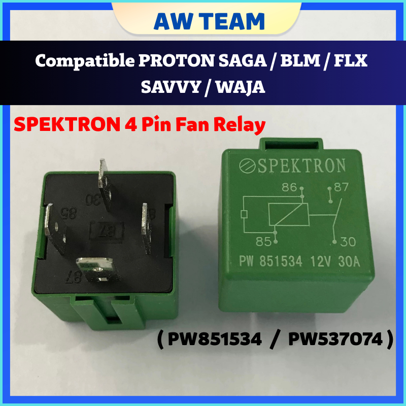 Spektron Compatible Proton Saga BLM FLX Savvy Waja 4 PIN Fan Relay ...