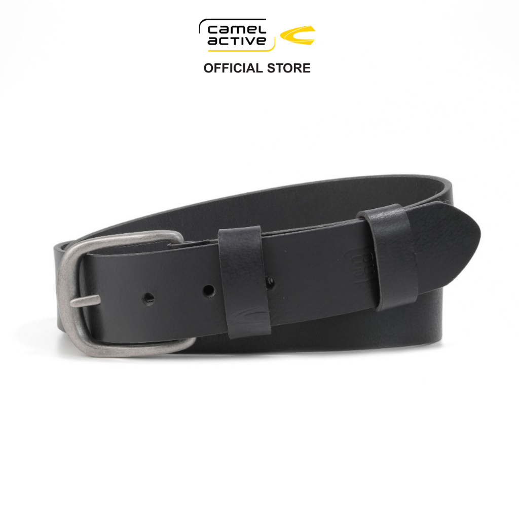 camel active Men Belt Leather Matte Finished - Black 1696WBRG-24#BLK ...