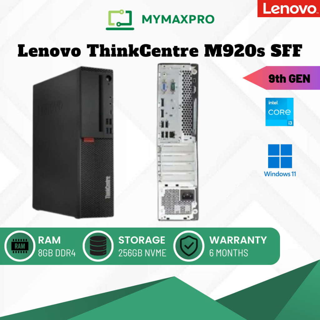 PC i3 Lenovo ThinkCentre M920s SFF Intel Core i3 (9th Gen) / 8GB RAM ...