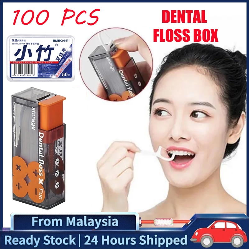 Plastic Toothpicks Box Dental Floss Stick Dispenser Portable Dental ...