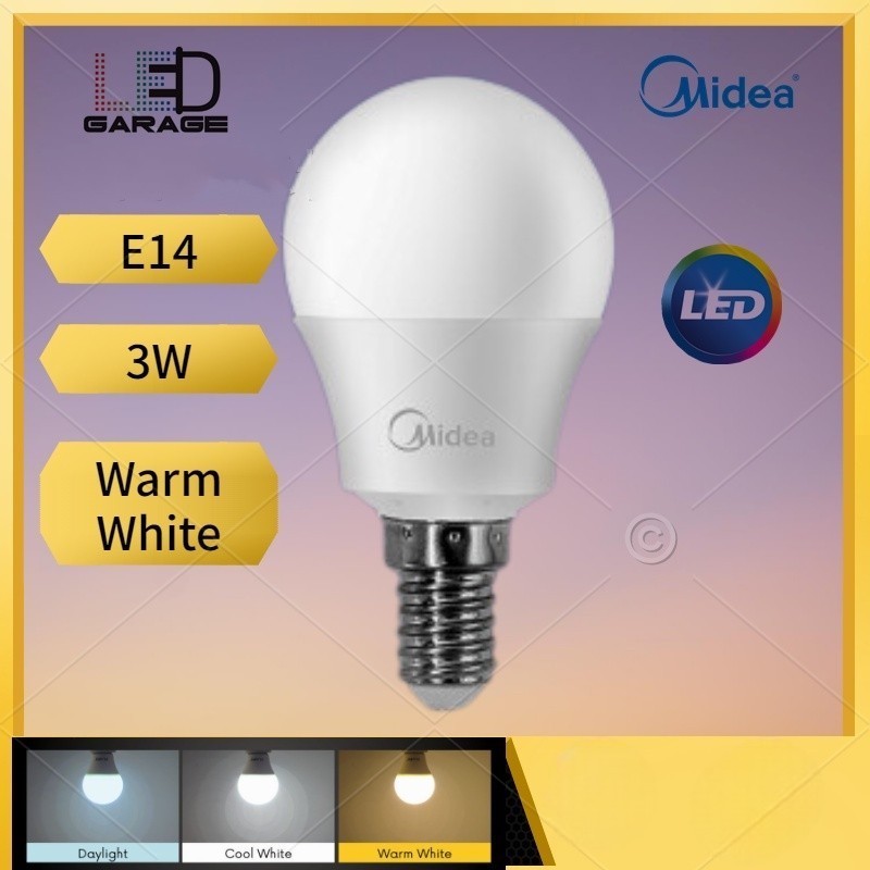MIDEA Energy Saver Light Bulb A45 E14 3W Warm White | Shopee Malaysia