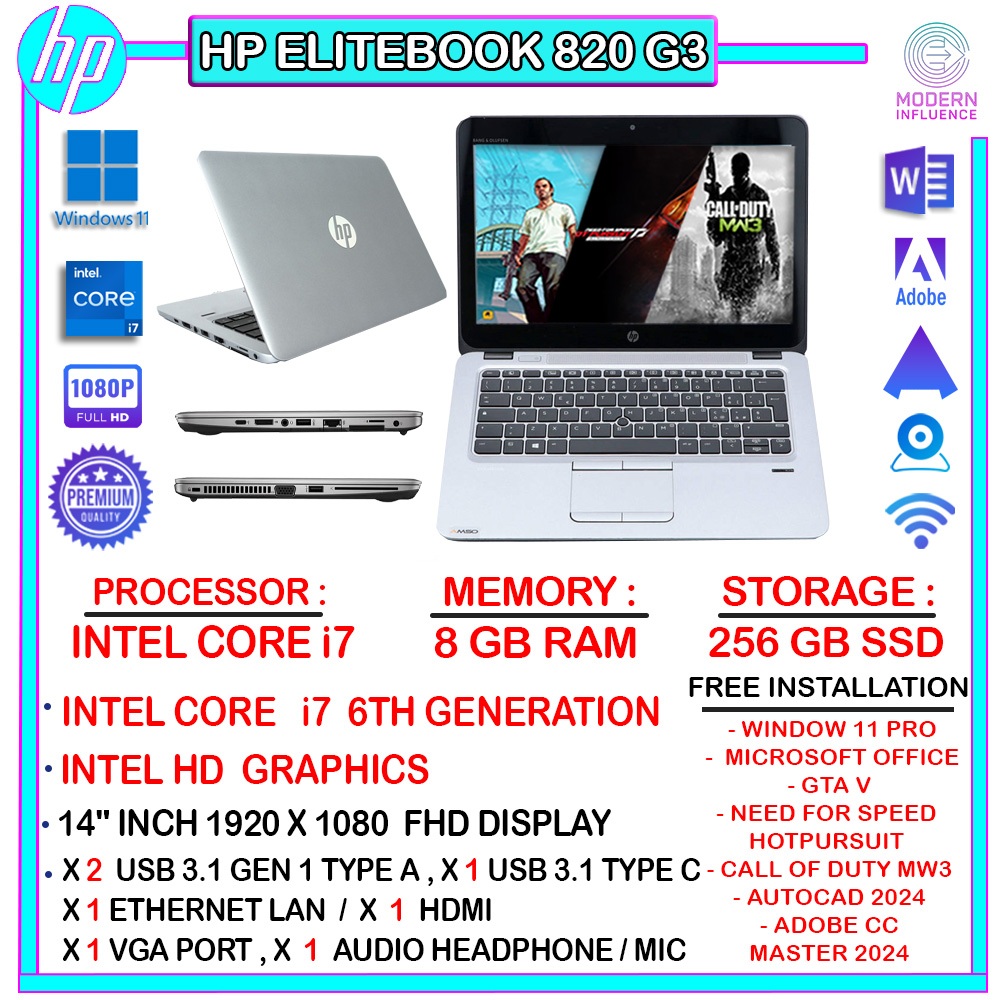 🔥HP ELITEBOOK 820/830/840 ULTRABOOK - G3/G4/G5/G6 - 13/14 INCH FHD ...