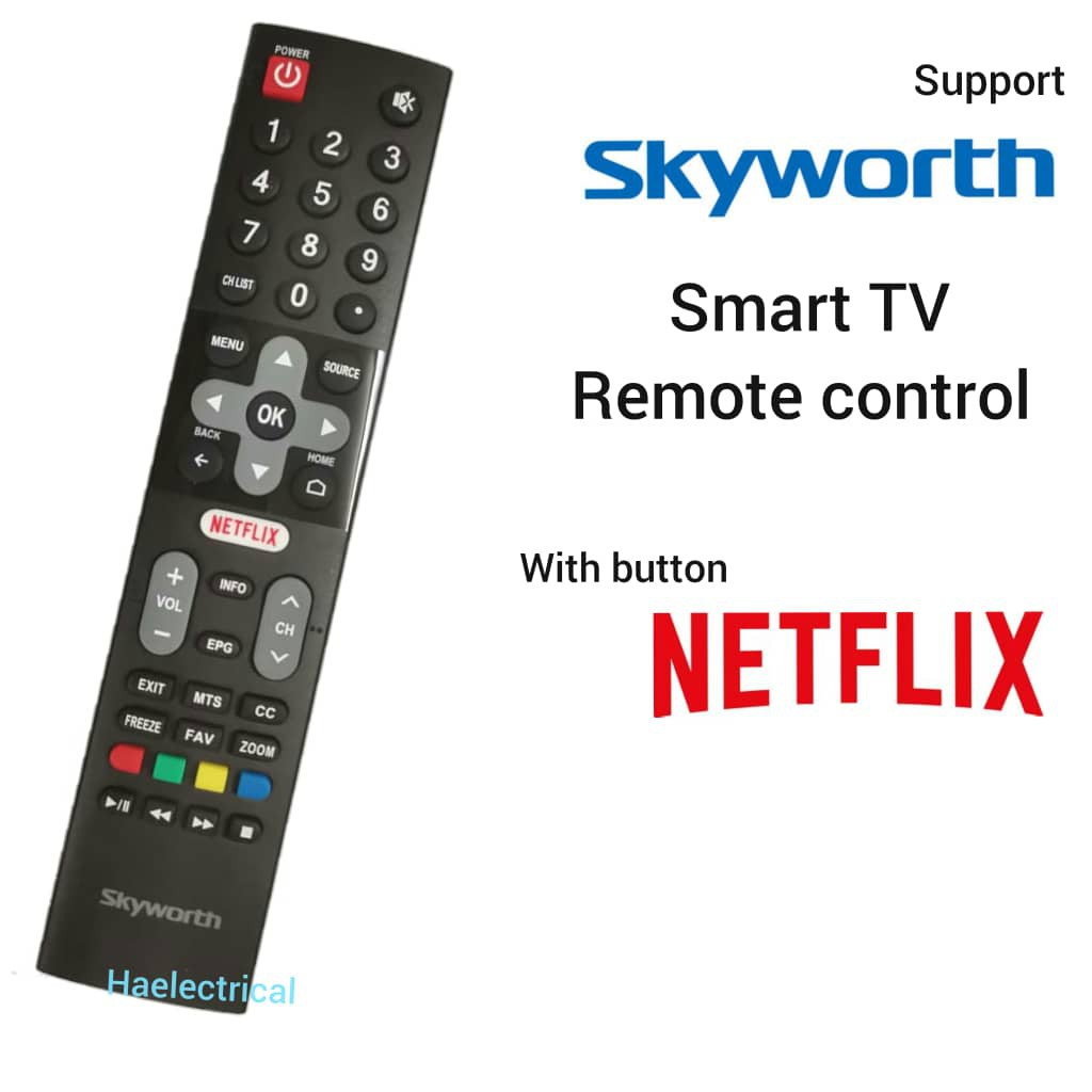 SKYWORTH Netflix Button Smart LED/LCD TV Remote Control 65XA9000 ...