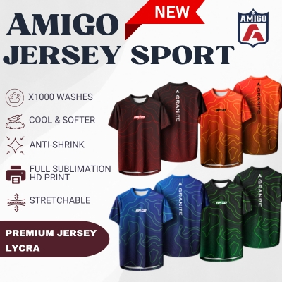 AMIGO Viral Baju Jersi Lelaki Unisex Sublimation Microfiber Jersey ...