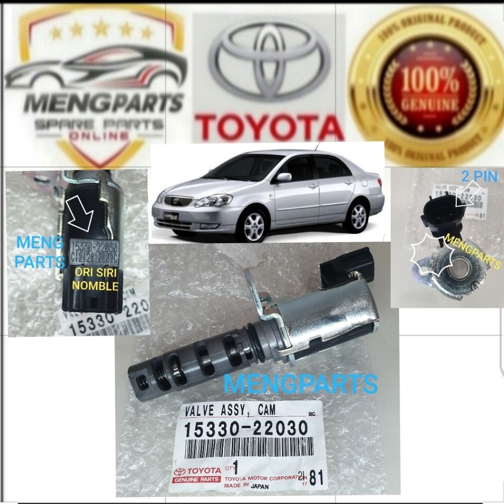 ORIGINAL 💯% TOYOTA ALTIS 1.6,1.8 ZZE121,ZZE122 SENSOR VVTI,VALVE ASSY ...