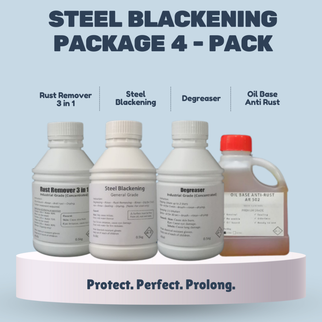 Steel Blackening Package 4-Pack | Easy DIY with Tutorial | Long-Lasting ...