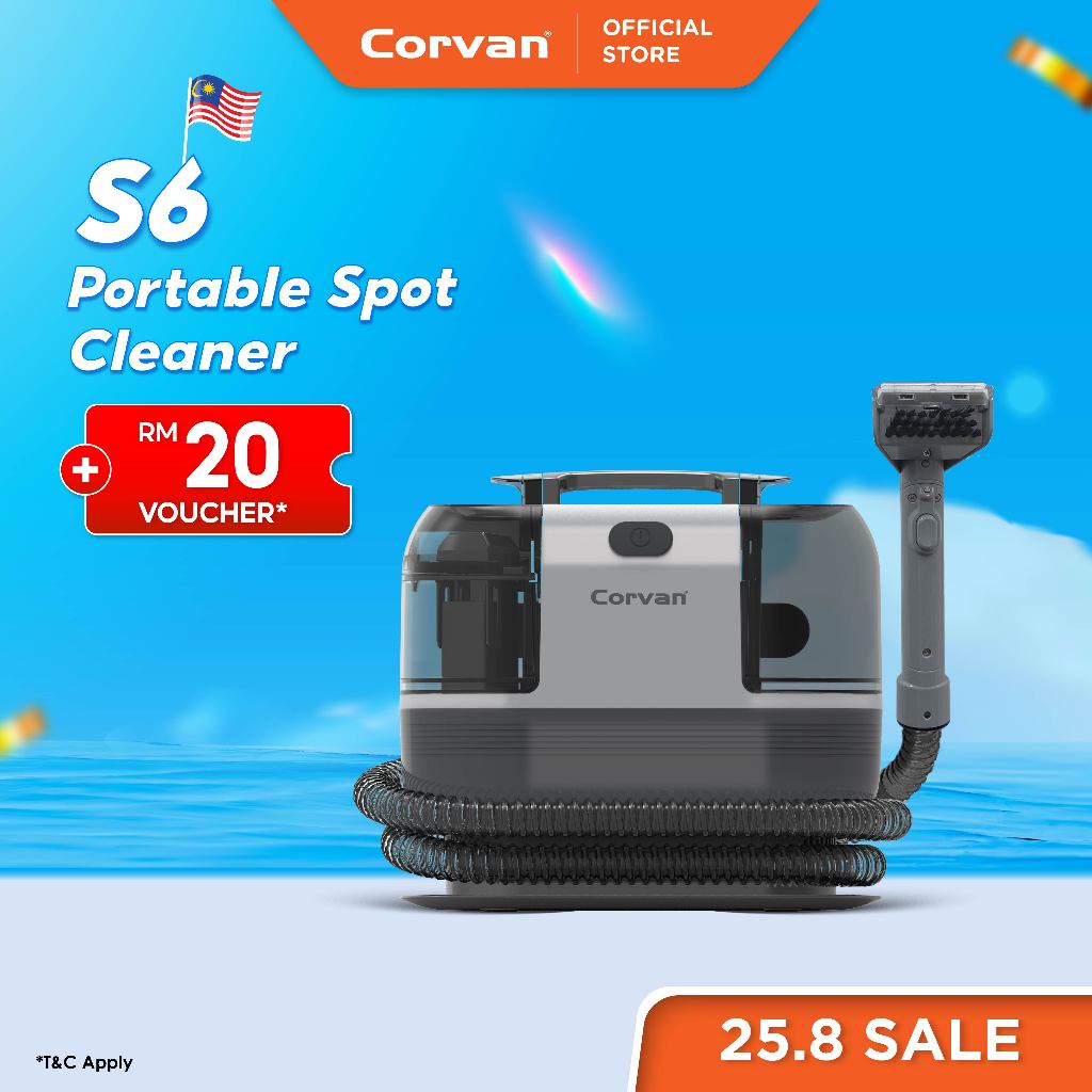 Corvan S6 TurboDry Spot Cleaner: Fabric & Carpet Stain Remover | Shopee ...
