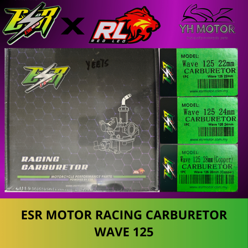 ESR MOTOR RACING CARBURETOR WAVE 125 (SLIDE COPPER) | Shopee Malaysia