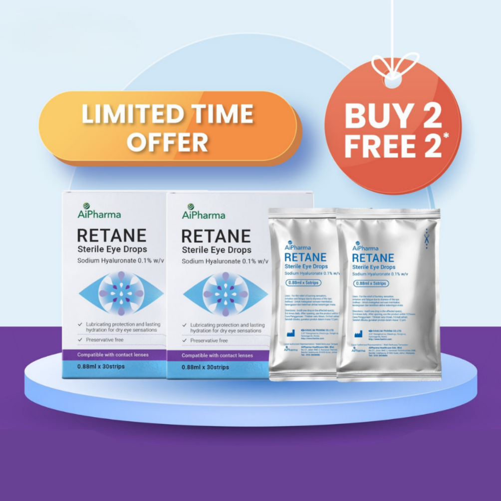 Aipharma RETANE Sterile Eye Drops PROMO PACK (2x30s FOC 10s) | Shopee ...