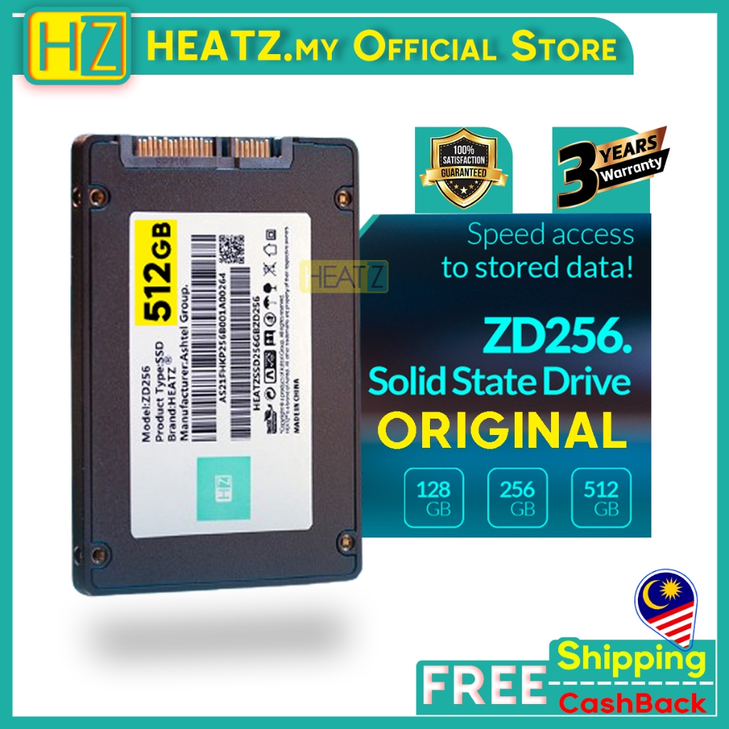 HEATZ SSD 2.5 SATA 128GB 256GB 512GB 1TB STORAGE SATA 3 Solid-State ...