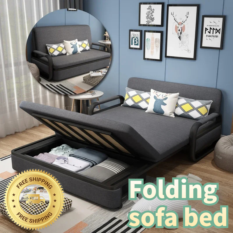(Free Shipping) Sofa bed folding dual-purpose small apartment pull-out ...