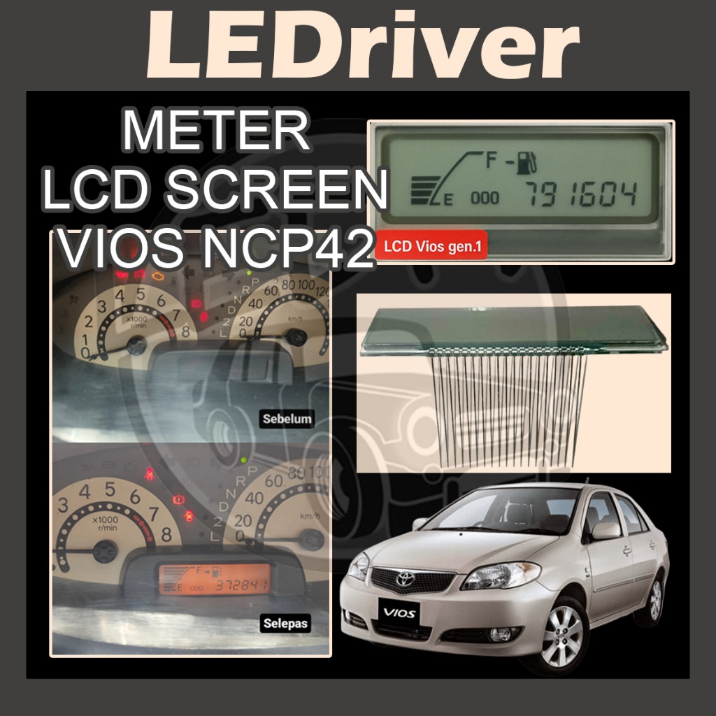 LCD SCREEN VIOS NCP42 19 PIN VIOS GEN 1 VIOS PAUS ORCA ORGA METER ...