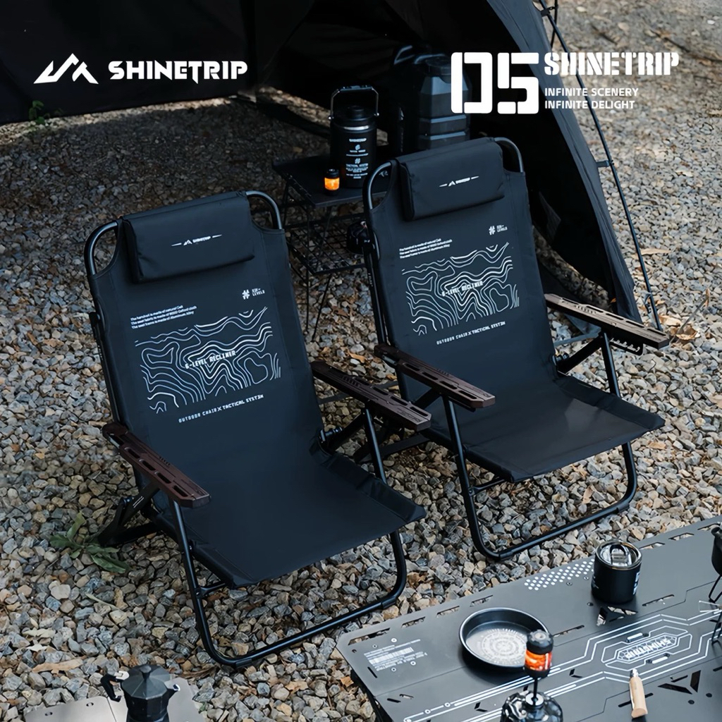 Shinetrip A533 Full Recliner Chair Headrest 6 levels Reclining Sleeping ...