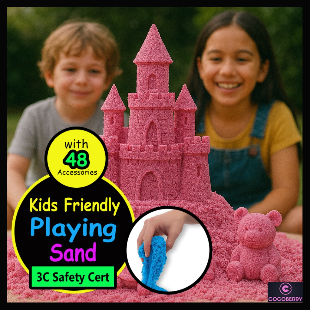 1kg 2kg 48Pcs Playing Sand Sets Non Toxic Slime Sand Castle Play Set ...