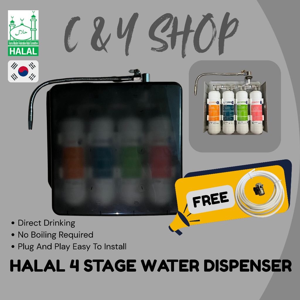 HALAL Korea 4 Stage Water Filter Dispenser Direct Drinking No Boil Easy ...