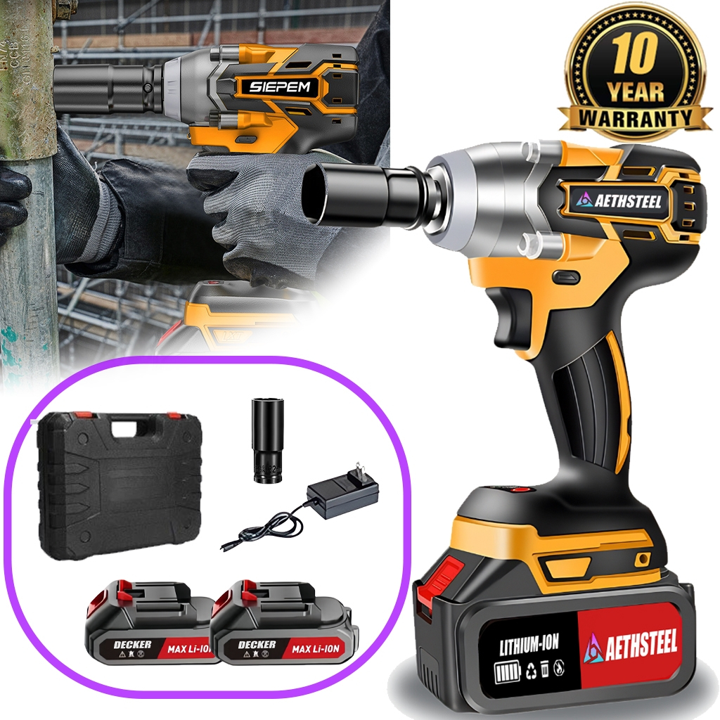 Electric Impact Wrench set Cordless Brushless Screwdriver Driver ...