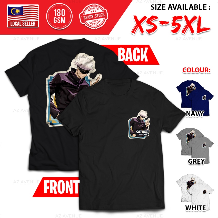 Baju Anime Cartoon JUJUTSU KAISEN GOJO SATORU Cotton Streetwear Short ...