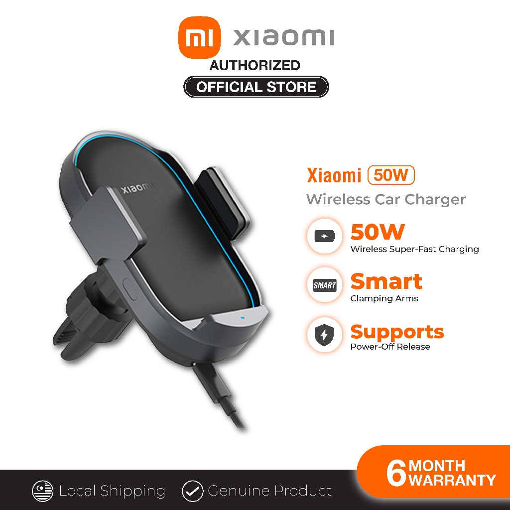 Xiaomi 50W Wireless Car Charger | Smart Clamping | 50W Max Super-Fast ...