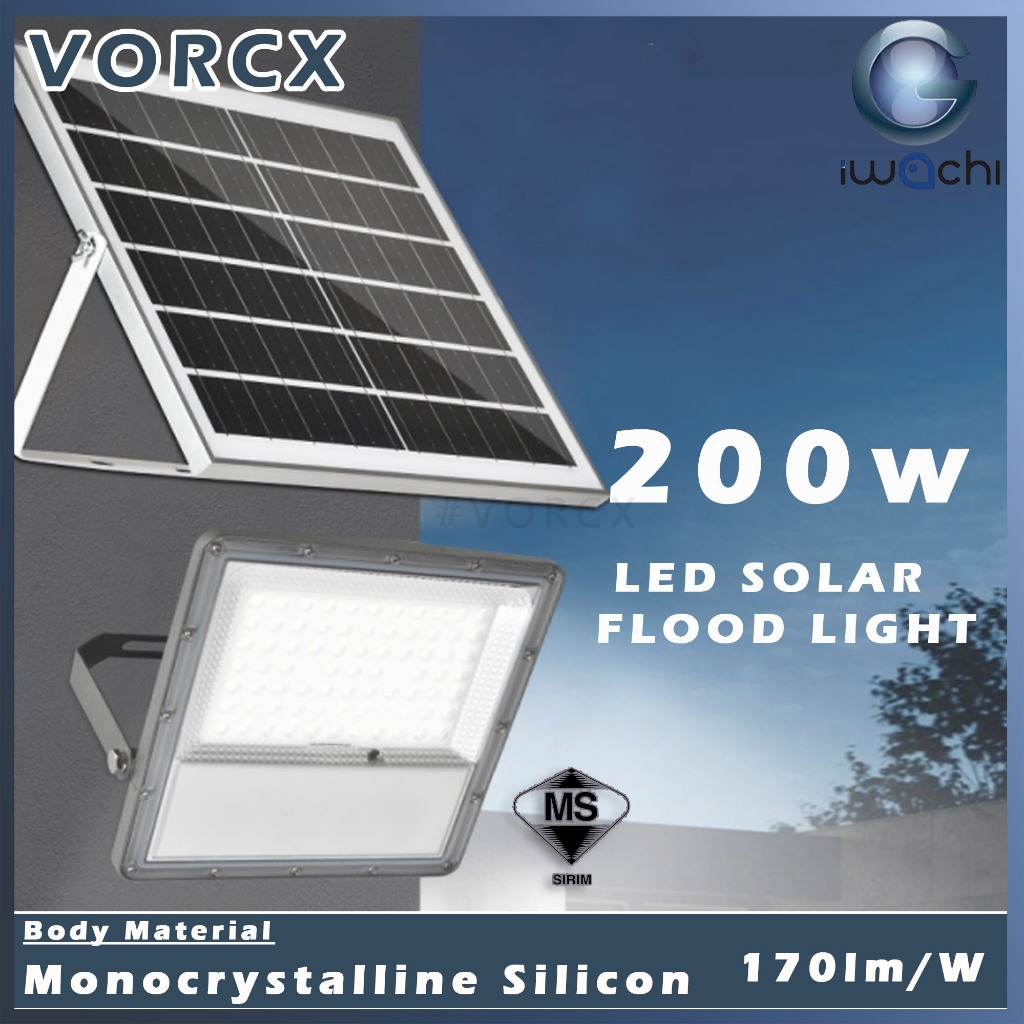 (Sirim) Iwachi Led Solar Flood light 50w 100w 150w 200w 3IN1 Color ...
