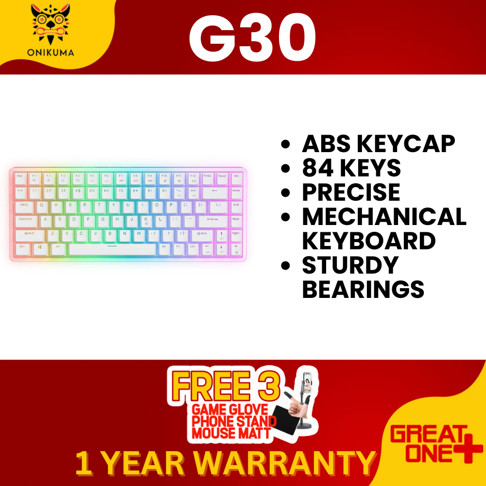 ONIKUMA G30 / 5 IN 1 COMBO Keyboard Wired Mechanical 84 Key USB ...