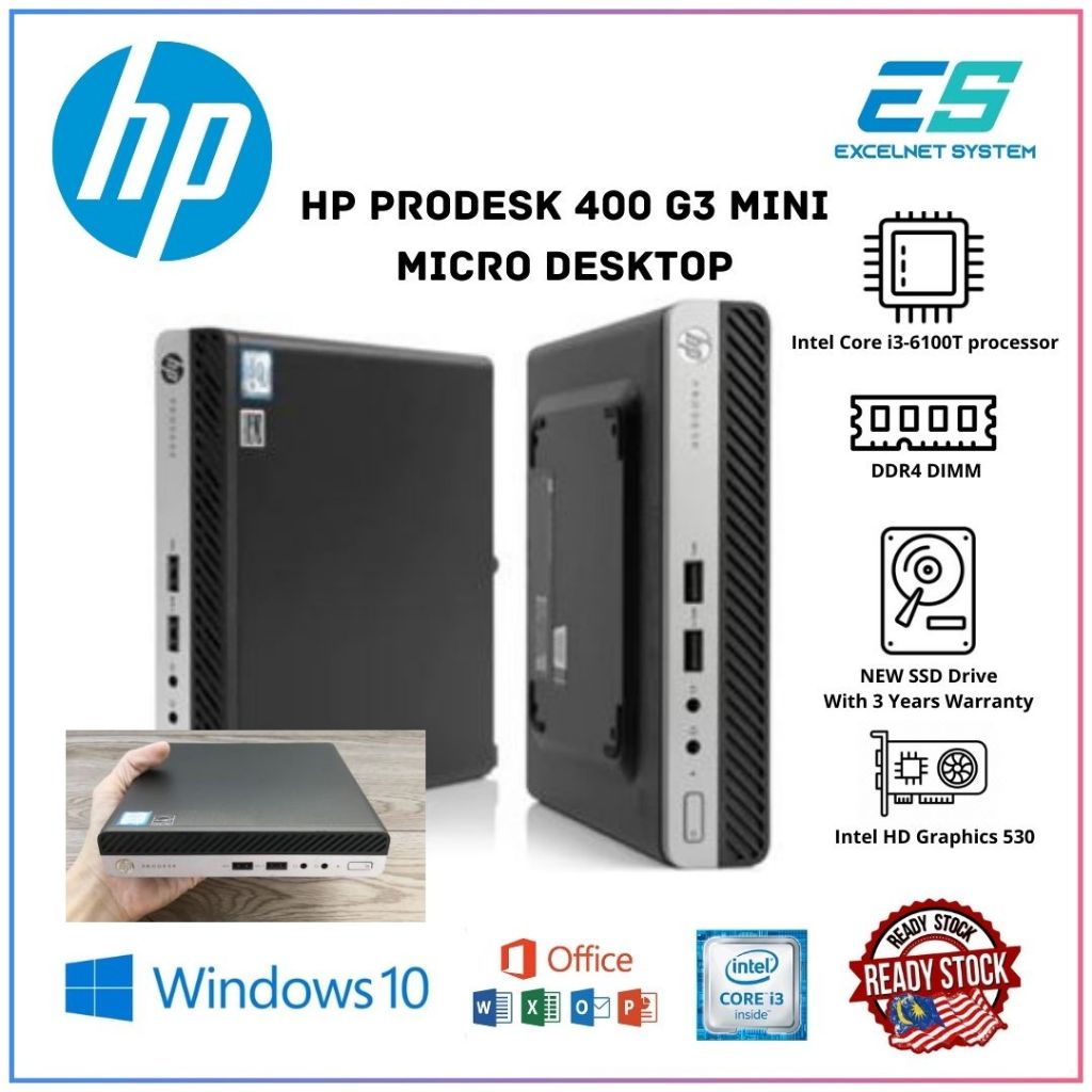 HP Prodesk 400 G3 Mini i3 6th Gen 8gb Ram SSD UP TO 16GB RAM | Shopee ...