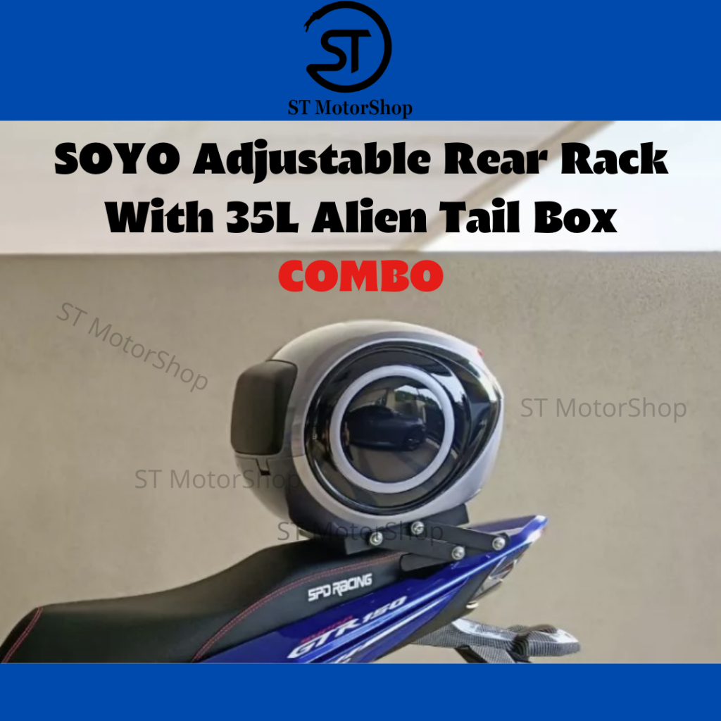 SOYO Rack Lipat Alien Tail Box Siput Motorcycle Box Adjustable Rear ...