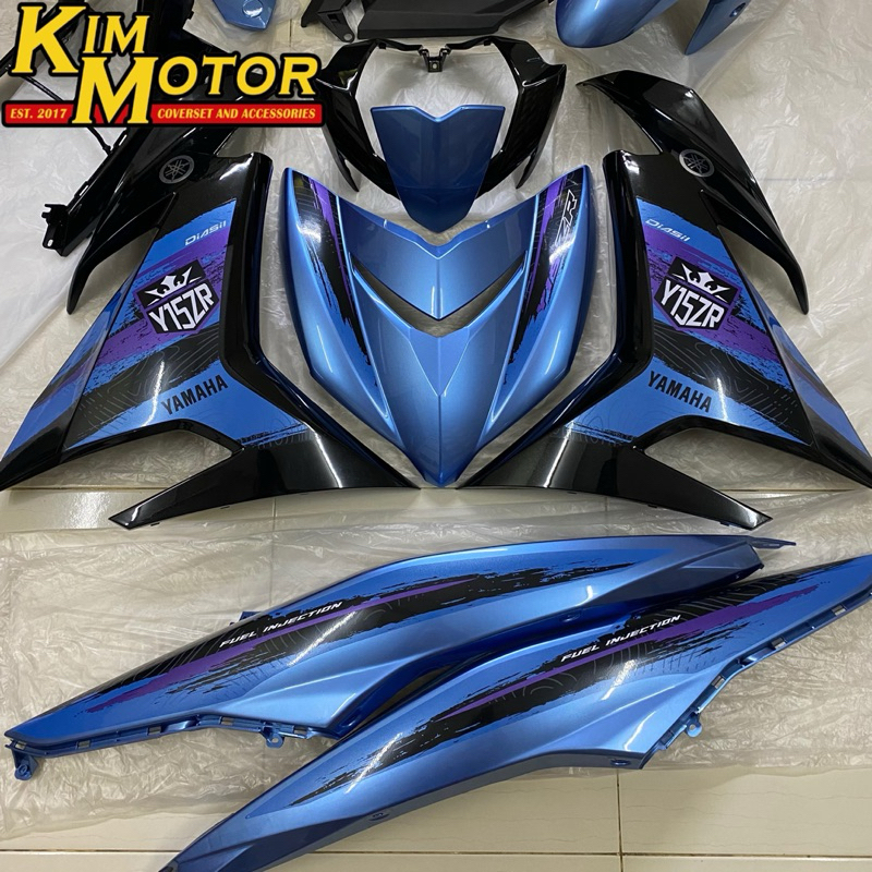 COVERSET Y15 V1 V2 ORIGINAL VELOZI PBMJ BIRU HITAM LIGHT BLUE BLACK ...