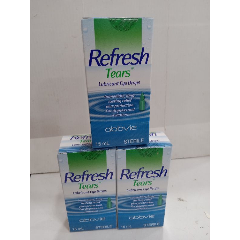 Refresh Tears Lubricant Eye Drops 15ml / 15mlx3 (STERILE) (Exp 10/2026 ...