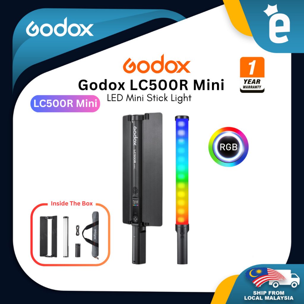 Godox LC500R Mini RGB LED Light Stick (Black, 18") | Shopee Malaysia
