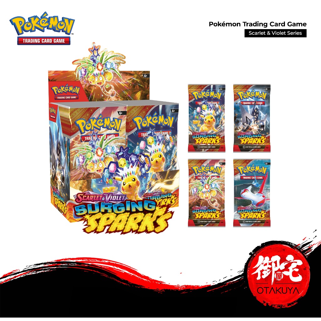 【RAYA SALE】POKEMON TCG Scarlet Violet Surging Sparks SV08 Booster Pack ...