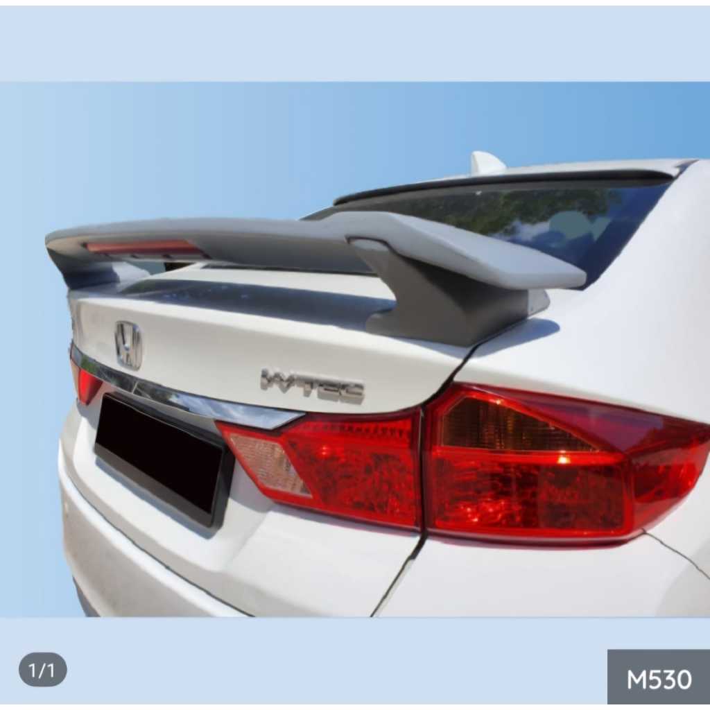 Honda City 6th Generation 2014-2019 TRD V4 Spoiler With LED Fiber Body ...