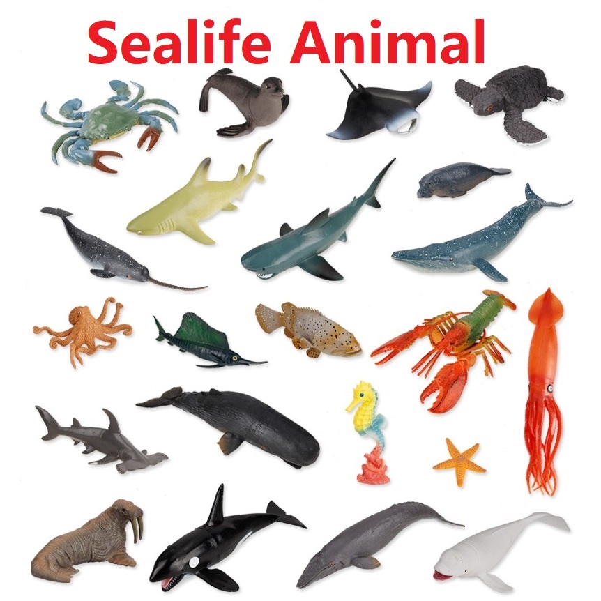Sea life Animals Shark Toy Penguin Toys Sea Animal Marine Shark Toys ...