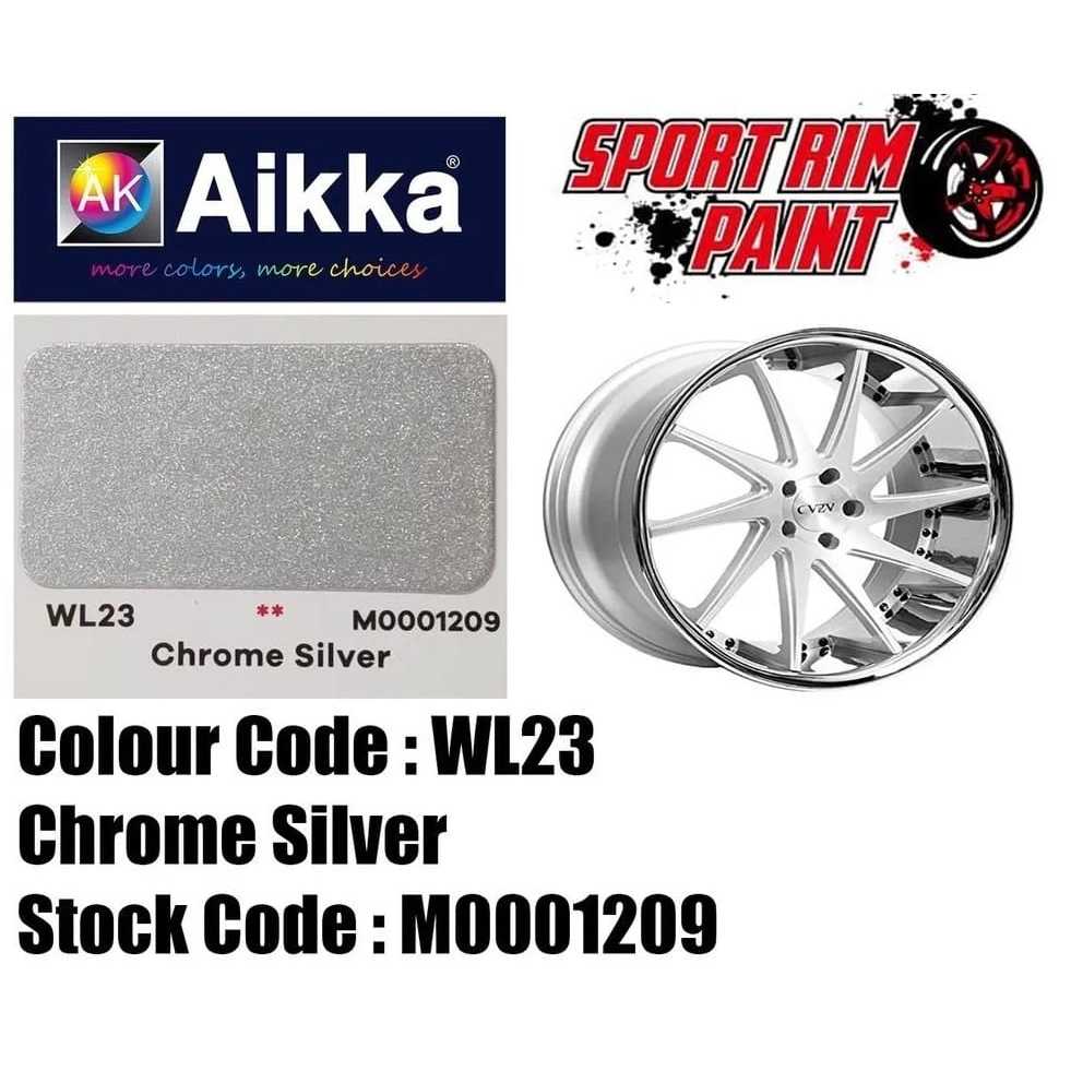 WL 23 CHROME SILVER - Aikka Sport Rim Colour Series | Shopee Malaysia