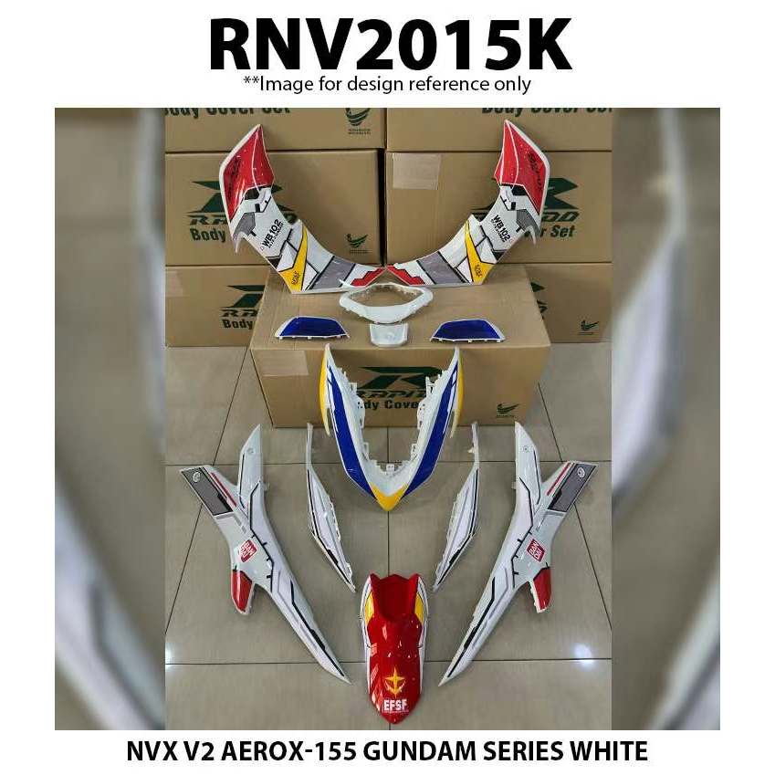 Body Cover Set Rapido NVX V2 Yamaha Aerox-155 GUNDAM SERIES White ...