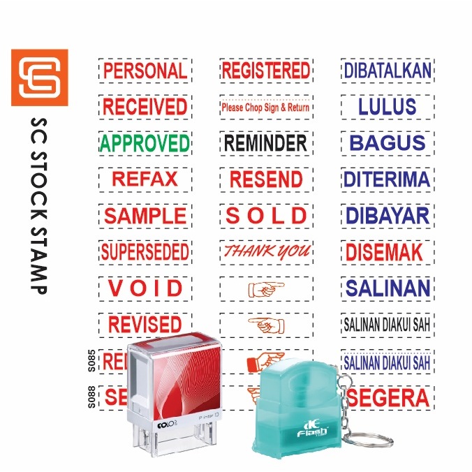 STOCK STAMP (COLOP P10 | AK KEYCHAIN STAMP) | Shopee Malaysia