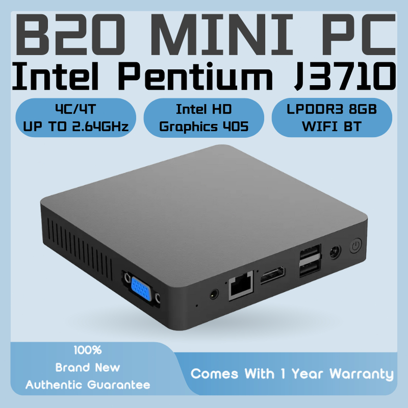SZBOX B20 MINI PC Intel Pentium Processor J3710 Fanless Windows 11 ...