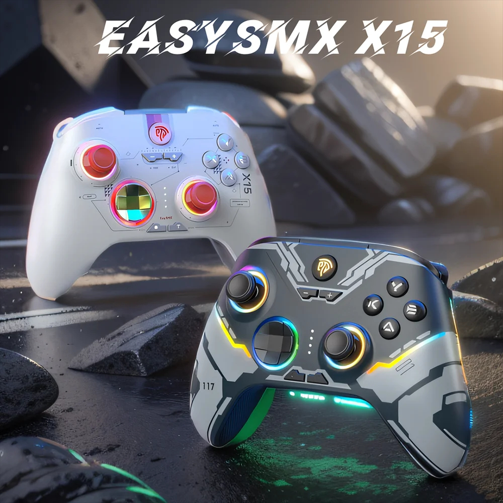 【In Local】EasySMX X15 RGB Wireless Gamepad, Bluetooth Gaming Controller ...