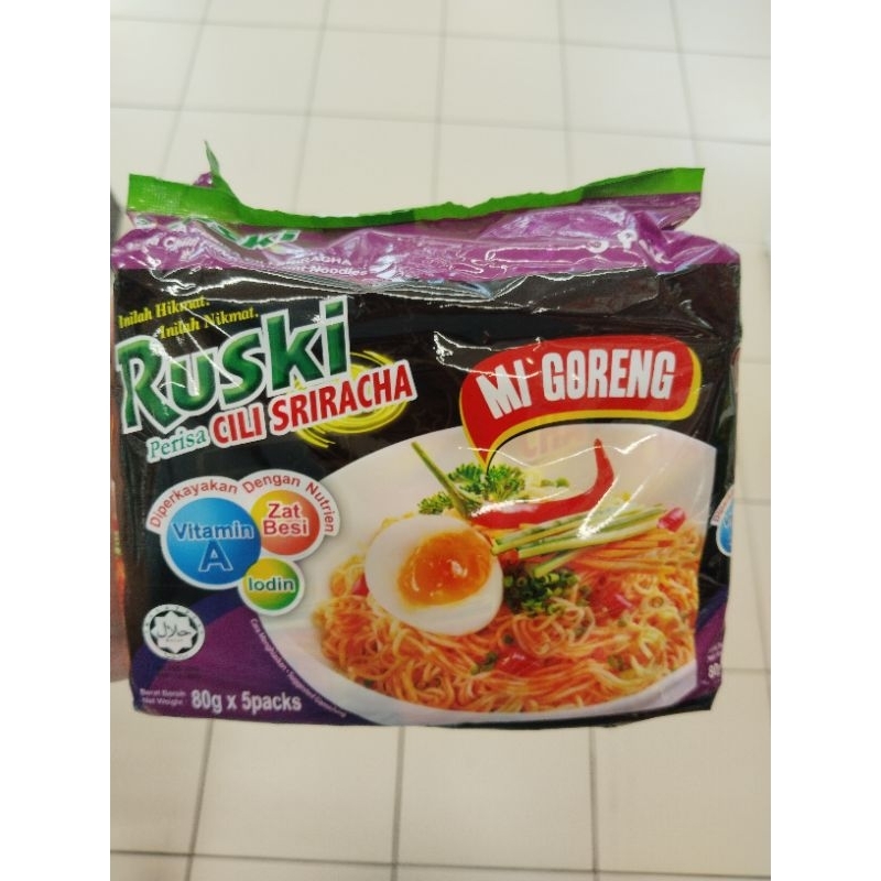 RUSKI Mi Goreng Cili Sriracha 5X80 gram | Shopee Malaysia