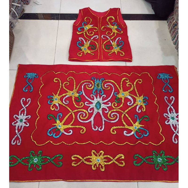 PAKAIAN ORANG ULU SET TRIBAL WOMAN MOTIF BORNEO | Shopee Malaysia