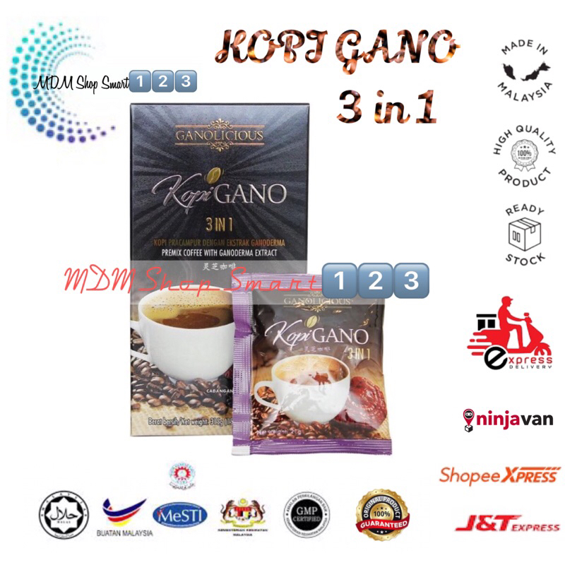 KOPI GANO EXCEL 3IN1 ORIGINAL BERJENAMA 21G x 15 SACHET | Shopee Malaysia