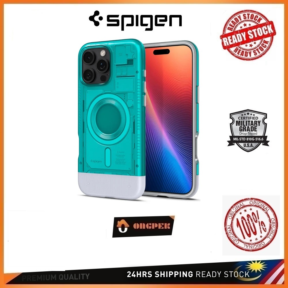 ORIGINAL SPIGEN iPhone 16 / 16 Pro / 16 Plus / 16 Pro Max Classic C1 MagFit Magnetic Phone Case ...