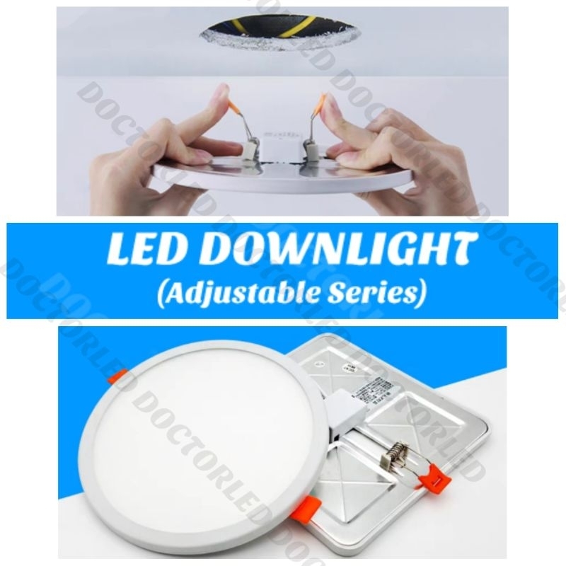 Adjustable LED Downlight 18W/24W Square Round 6Inch 8Inch Adjustable ...