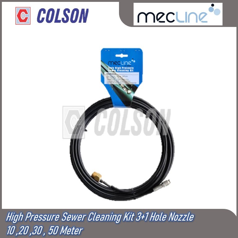 COLSON MECLINE High Pressure Sewer Cleaning Kit 3+1 Hole Nozzle 10 ,20 ...