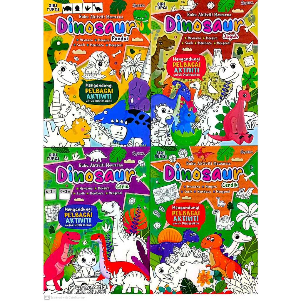 (ESA)SIRI TUPAI BUKU AKTIVITI MEWARNA DINOSAUR | Shopee Malaysia