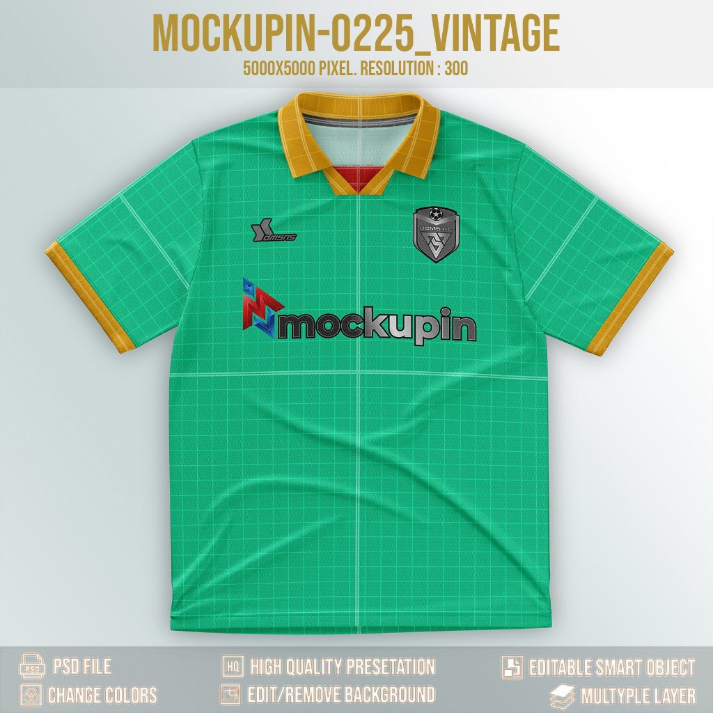 (0225) Mockup Retro Collar V-Neck End Flat (Original From Designer ...