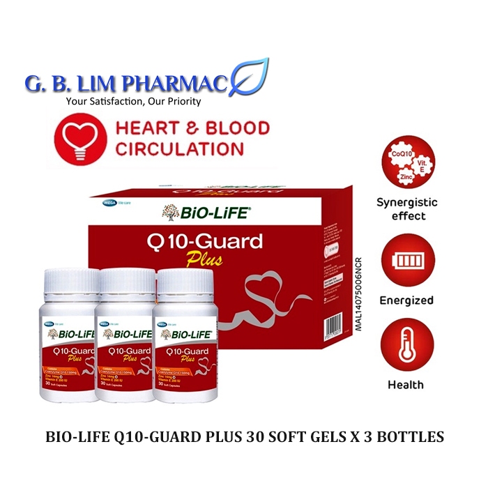 (EXP:29-JUN-2025) Bio-Life Q10 Guard Plus Co-enzyme Q10 150mg 30 SOFT ...