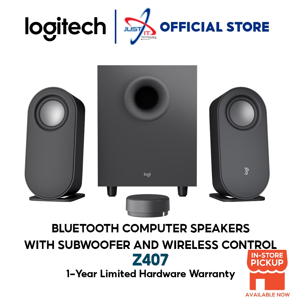 Logitech Z407 BLUETOOTH COMPUTER SPEAKERS WITH SUBWOOFER AND WIRELESS ...