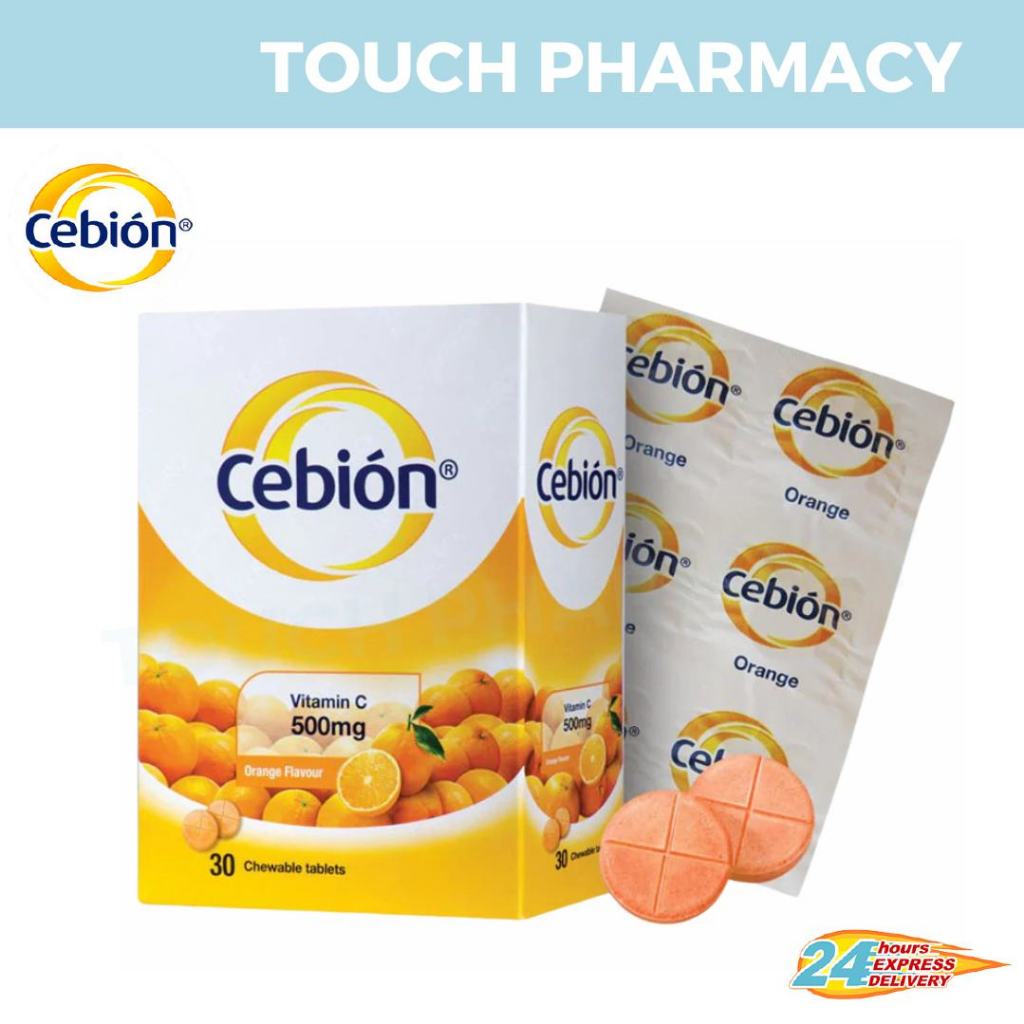 CEBION Vitamin C Chewable Tablet 500MG x 30's (EXP : 11/2025) | Shopee ...